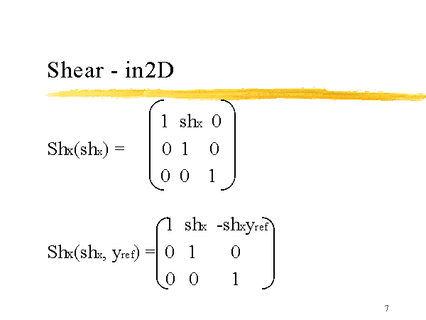 Shear - in 2D